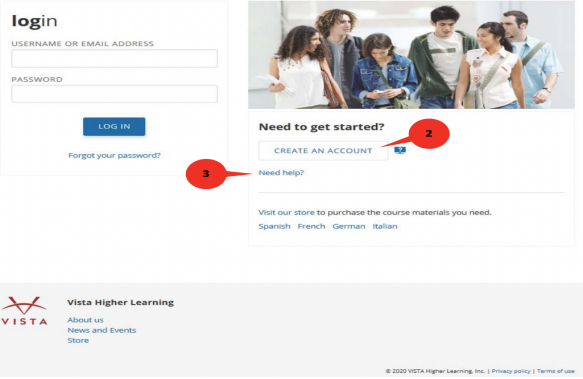 Accessing your Vista Higher Learning courseware with access codes – BibliU